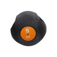 China 20lb Rubber Gym Weight Ball , 2 Handle Rubber Medicine Ball for sale