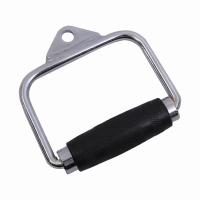 China 14*10.5cm Gym Fitness Accessories V Shape Rubber Grip Handles for sale