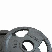 China Plating Coated 5kg Barbell Plates , Dia395mm Cast Iron Gym Plates for sale