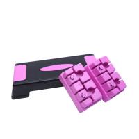 China L70×W28×H22cm PP Pink Gym Exercise Equipment Adjustable Aerobic Step platform for sale