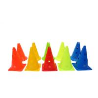 China 30cm 52cm Flat Cones For Football , Square Bottom Space Marker Cones for sale