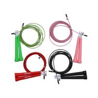 China Steel Wire 2.7mm Coated Fitness Skipping Rope , 18cm Handle Bearing Jump Rope for sale