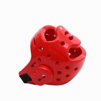 China Red TKD Taekwondo Head Guard , Unisex Dipped Foam Head Protector for sale