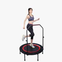 China 1M Folding Junior Trampoline With Handle , Black 40 Inch Trampoline for sale