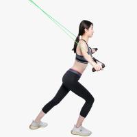 China TPE 11 Piece Resistance Band Set , 10LB Portable Pilates Bar Kit for sale