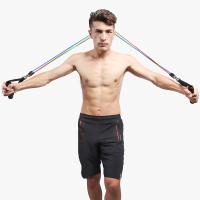 China Latex Resistance Exercise Equipment 11pcs Body Sport Resistance Tube Kit for sale