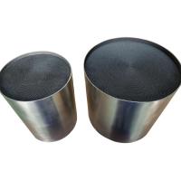 China Platinum Metallic Catalyst Substrate 163x155mm with Pt/Pd/Rh Coating 400 CPSI Metal Honeycomb Carrier for sale