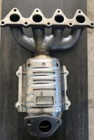 China Three Way Platinum Palladium Rhodium Catalytic Converter 200 Cell Density - Euro VI Compliant with 99% CO/NOx Removal for sale