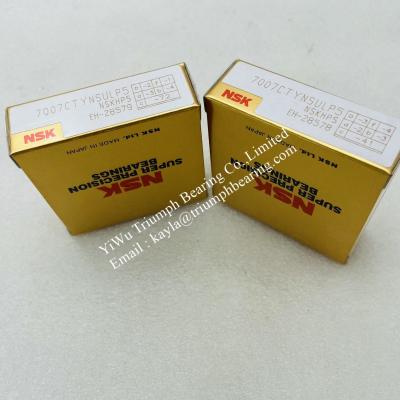 China NSK 7007CTYNSULP5 7204CTYNSULP4 Angular Contact Ball Bearings High Precision 35mm Bore for sale