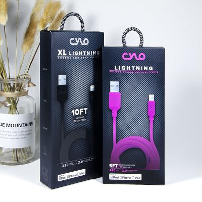China 4C Printing Pantone USB Data Cable Packaging Box Custom Logo for sale