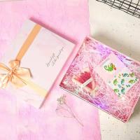 China Pink Paper Box Wholesale Garment Shoes Shipping Packaging Cardboard Box With Bag for sale
