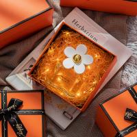 China Custom Cardboard Wedding Box , Ribbon Bow Christmas Gift Boxes with UV Coating for sale