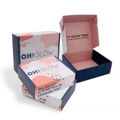 China Eco Friendly Cardboard 8x8x3 Mailer Box Shipping Packaging For Garment Shoes for sale