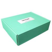 China Custom Logo Blue Corrugated Cardboard Mailers Box CMYK Printing for sale