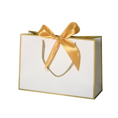 China Custom Logo Cardboard Gift Packaging Box With Ribbon For Cloth Pack / Cosmetic for sale