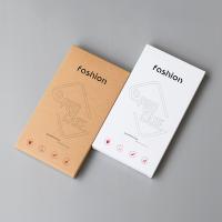 China Craft Paper Retailing Hanger Box Phone Case Packaging Box With Plastic Transparent Window for sale