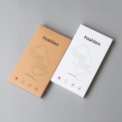 China Craft Paper Retailing Hanger Box Phone Case Packaging Box With Plastic Transparent Window for sale