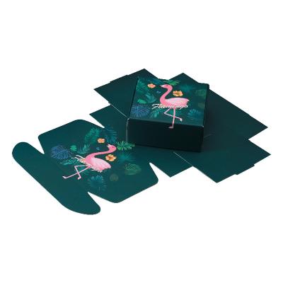 China Luxury Small Recyclable Folding Packaging Box Coated Paper Mixed Color for sale