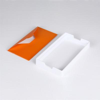 China Foldable White Orange Cardboard Gift Packaging Box Eco Friendly for sale