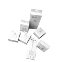 China Foldable C1S Artpaper Data Cable Packaging Box White Coated for sale