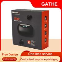 China Coated Paper Earphone Packaging Box With Handle Lid And Base for sale