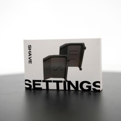 China Custom Logo Tuck In Razor Setting Packaging Box White Paper Box With EVA Tray for sale