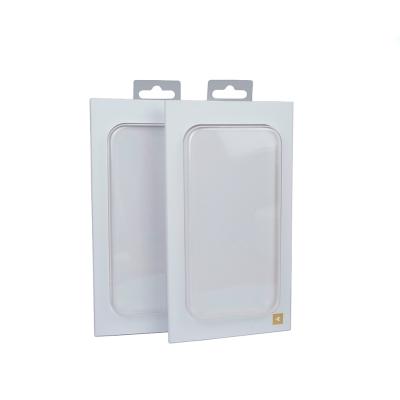 China Custom Printed Phone Case Packaging Box White Cardboard Paper Boxes With Window for sale