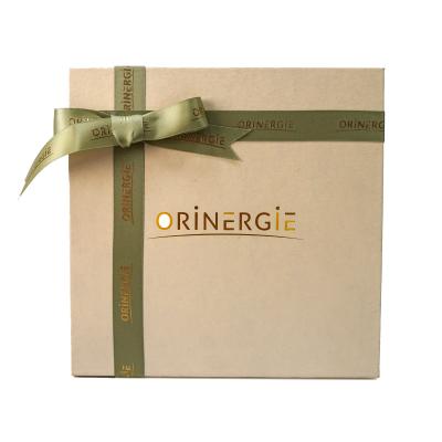 China Custom Foldable Cardboard Gift Box Packaging With Ribbon Rigid for sale