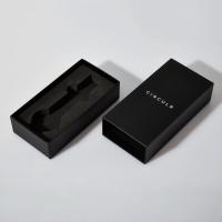 China Custom Luxury Logo Printed Black Cardboard Gift Paper Box Women / Men Watch Box With Sponge Tray for sale
