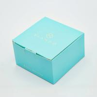China Gold Stamping Logo Custom Packaging Boxes Blue Exquisite Face Cream Cosmetic Box Packaging for sale