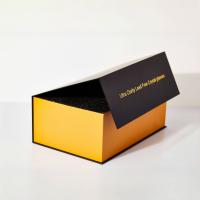 China Luxury Magnetic Packaging Box with Gold Stamping Logo and Spot UV Finish for sale