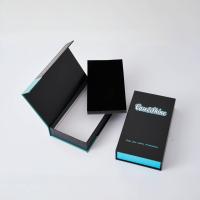 China Cardboard Paper Flip Gift Boxes Phone Case Packaging Box With Velvet Tray for sale