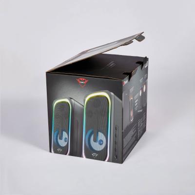China OEM Large Corrugated Paper Cardboard Shipping Boxes Folding Speaker Packaging Box for sale