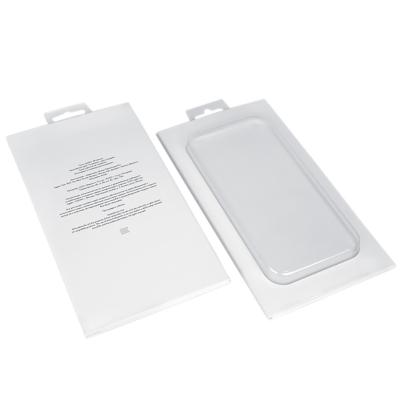 China Personalized LOGO White Cell Phone Case Magnetic Flip Box Packaging With PVC Window for sale