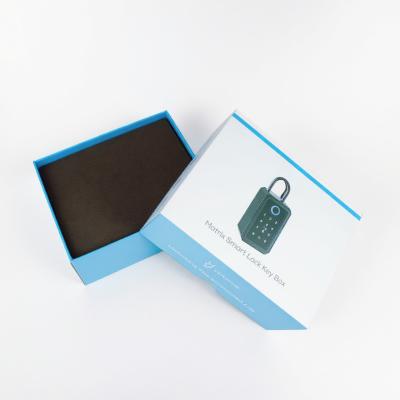 China Smart Lock Key Electronic Products Packaging Box with Lid Tray Custom Size Cardboard Materials for sale