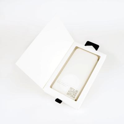 China Custom Box with logo Luxury Paperboard Packaging Gift Box with clear Window Drawer Box for Mobile Phone case for sale