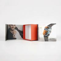 China Custom Logo UV Printed Paper Rigid Cardboard Single Watch Box Packaging C2s Art Paper Magnetic Gift Boxes for sale