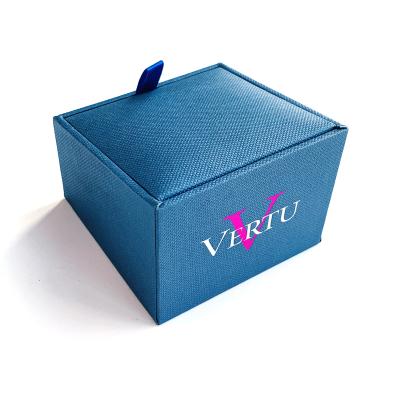 China Luxury custom ring boxes jewelry Set leather Ring Box Bracelet Earring gift packaging box with logo printed for sale