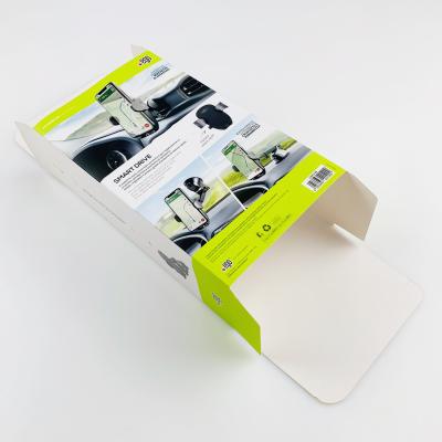 China Custom Folding Paper Box with Hooks Mobile Phone Stand Gift Box Phone Accessories Box for Car Phone Holder Packaging for sale