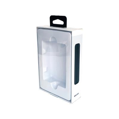 China Custom Logo Detachable PVC Clear Windows Power Bank Cardboard Gift Box for Electronic Pakcgaing paper Boxes for sale