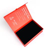 China Customized Luxury Red Box Packaging Brand Gift Magnetic Closure Paper Box With Elegant Flocking for sale