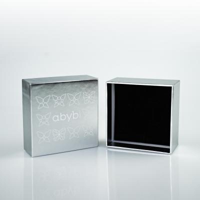 China Wholesale Personalized Silver Small Mini Jewelry Box Packaging Boxes For Jewelry Bracelet With Velvet Insert for sale