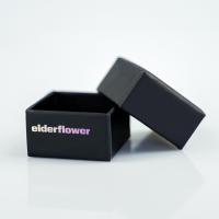 China Custom Logo Rigid Cardboard Mini Jewelry Box with PVC Accessories Plastic Material Structure for sale