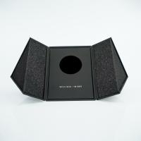 China Custom Anti-Fingerprint Black Double Two Side Open Watch Box Soft Touch Magnetic Gift Box for sale