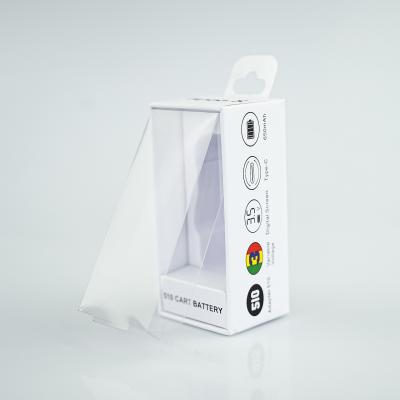 China Transparent PVC Film Window Electric Car Phone Charger Box with Lightweight Design and Golden/Silver Stamping Surface Finish for sale