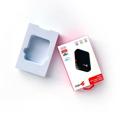 China Custom printed logo Spot Uv Folding Power Bank paper boxes for Electronic Product Packaging boxes with Eva inner tray for sale