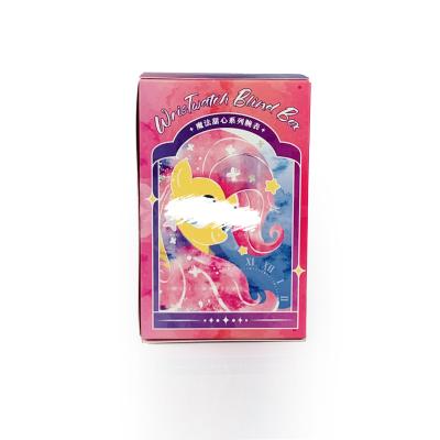 China OEM Custom Printing Tear Strip Off Blind Box Surprise Mystery Boxes Art Toys Packaging Foldable Carton Gift Paper Box for sale