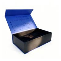 China Luxury 3D Embossed Magnetic Flip Gift Box Custom Logo Printed Packaging Box Souvenir Box With EVA Insert for sale