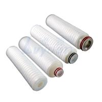 China 10 Inch 0.1um  0.22um Removal 69mm PP Pleated Filter Cartridge for sale