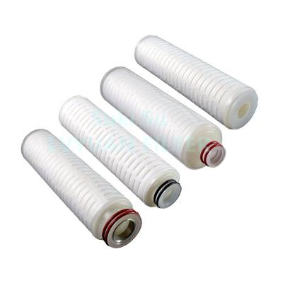 China 0.22 0.1 Micron Filter Cartridge 20'' PES Pleated Filter Element for sale
